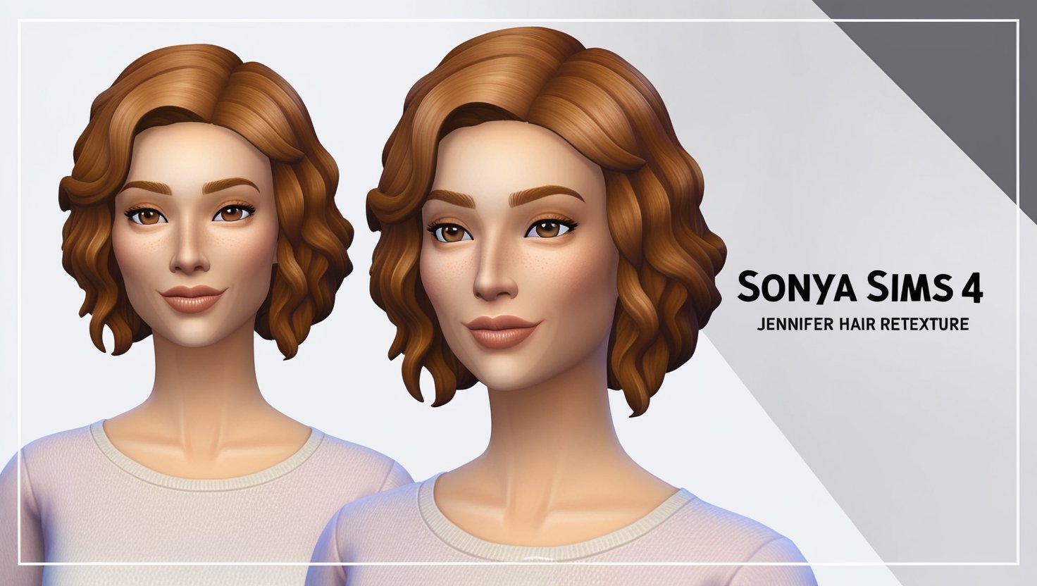 Enhance Your Sims' Look with Sims 4 Sonya Sims Jennifer Hair Retexture ...